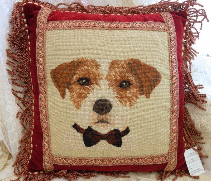 Dog Portrait Needlepoint Pillow Online Needlepoint Shop For Needlepoint ...