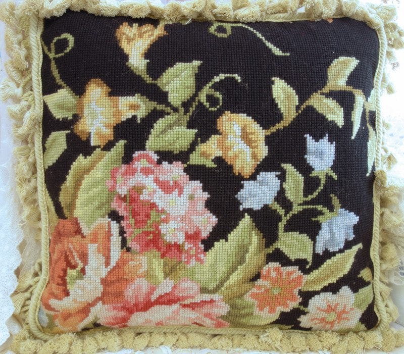 Lily Needlepoint Pillow Online Needlepoint Shop For Needlepoint Canvas Kits