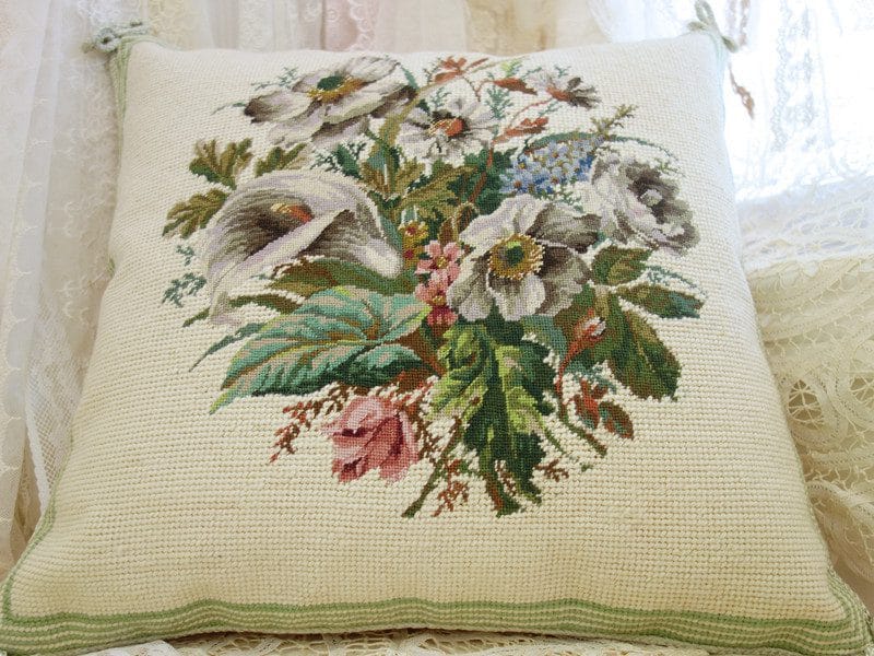 Lily Needlepoint Pillow Needlepoint Online