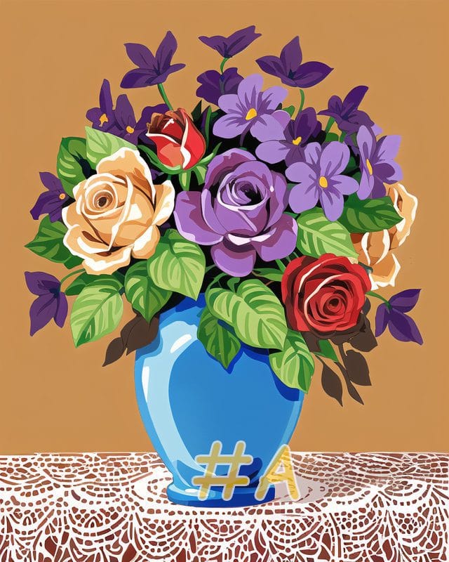 Rose Bouquet Needlepoint Canvas Online Needlepoint Shop For Needlepoint ...