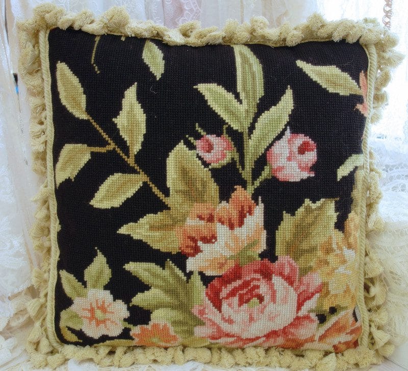 Lily Needlepoint Pillow Online Needlepoint Shop For Needlepoint Canvas Kits