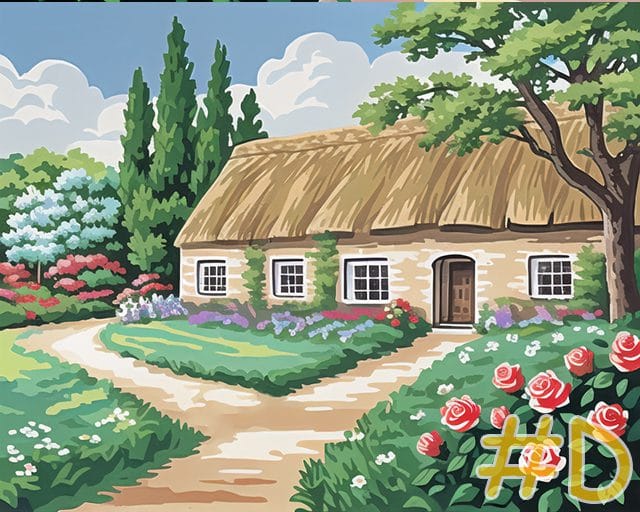 English Cottage Gardens Needlepoint Canvas Online Needlepoint Shop For ...