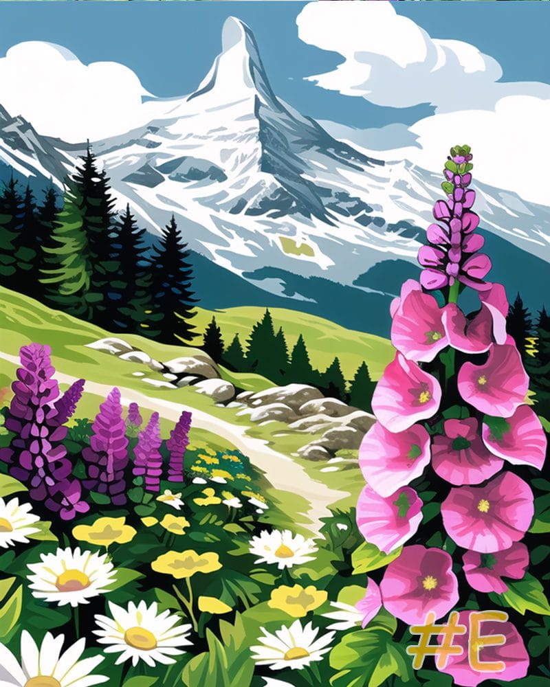 Mountain Meadow Landscape Needlepoint Canvas Online Needlepoint Shop ...